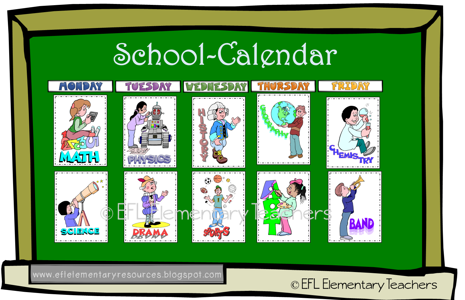 EFL Elementary Teachers: School Subjects for Elementary ESL