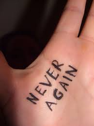 "MY NEVER AGAIN LIST"