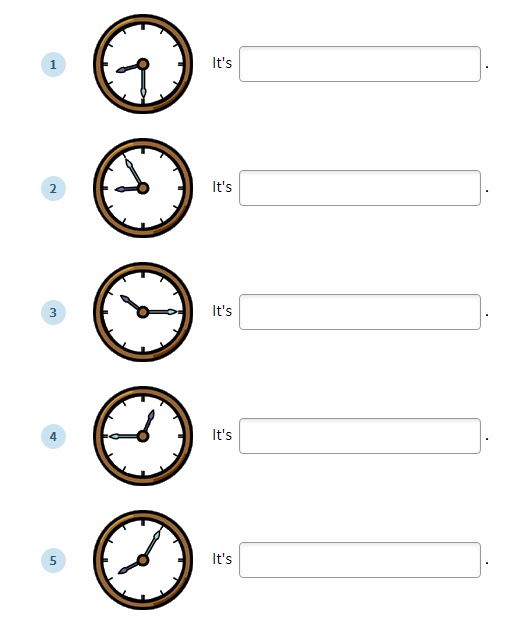 English is FUNtastic: Time - interactive writing exercises