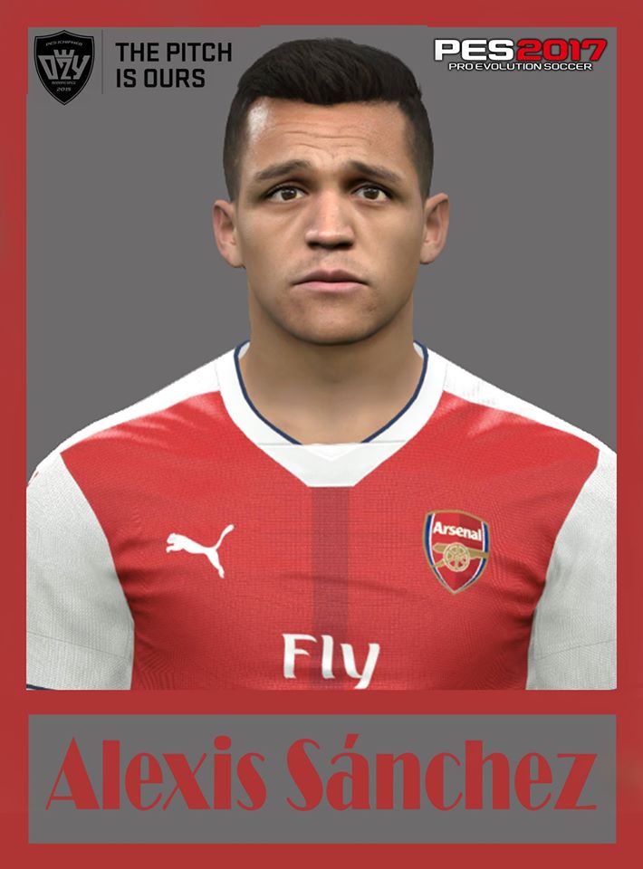 PES 2017: Face de Alexis Sánchez (Arsenal) ~ BRPES 11 - O MELHOR ...