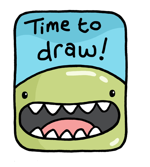 Squid Bits!: Derp Monster: Drawing!