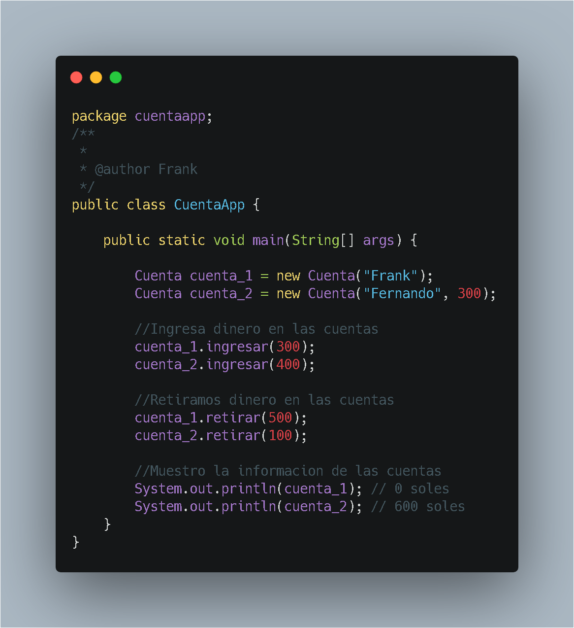 Ejercicio Propuesto en java