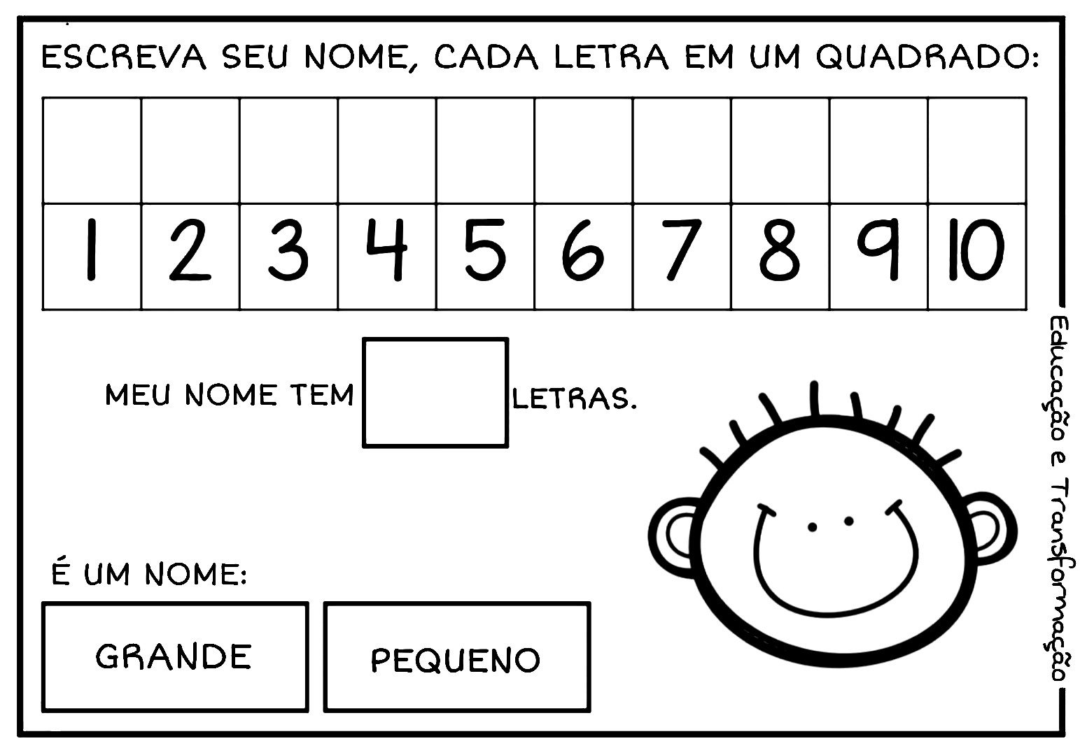 Atividades Com Nome Proprio - BRAINCP Atividades Com Nome Proprio - BRAINCP