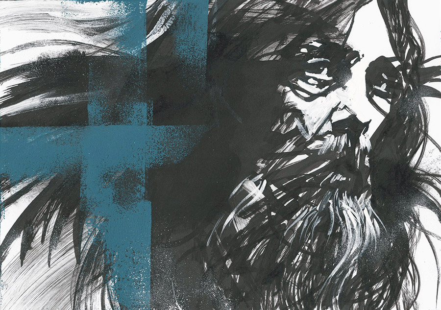 * ALAN MOORE WORLD *: Alan Moore... with a touch of blue by Danijel Žeželj