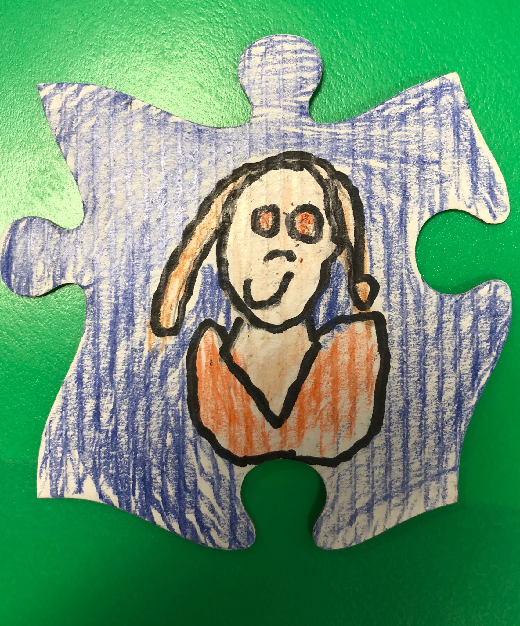 Mrs. Harris' art room: kindergarten self portrait puzzle pieces