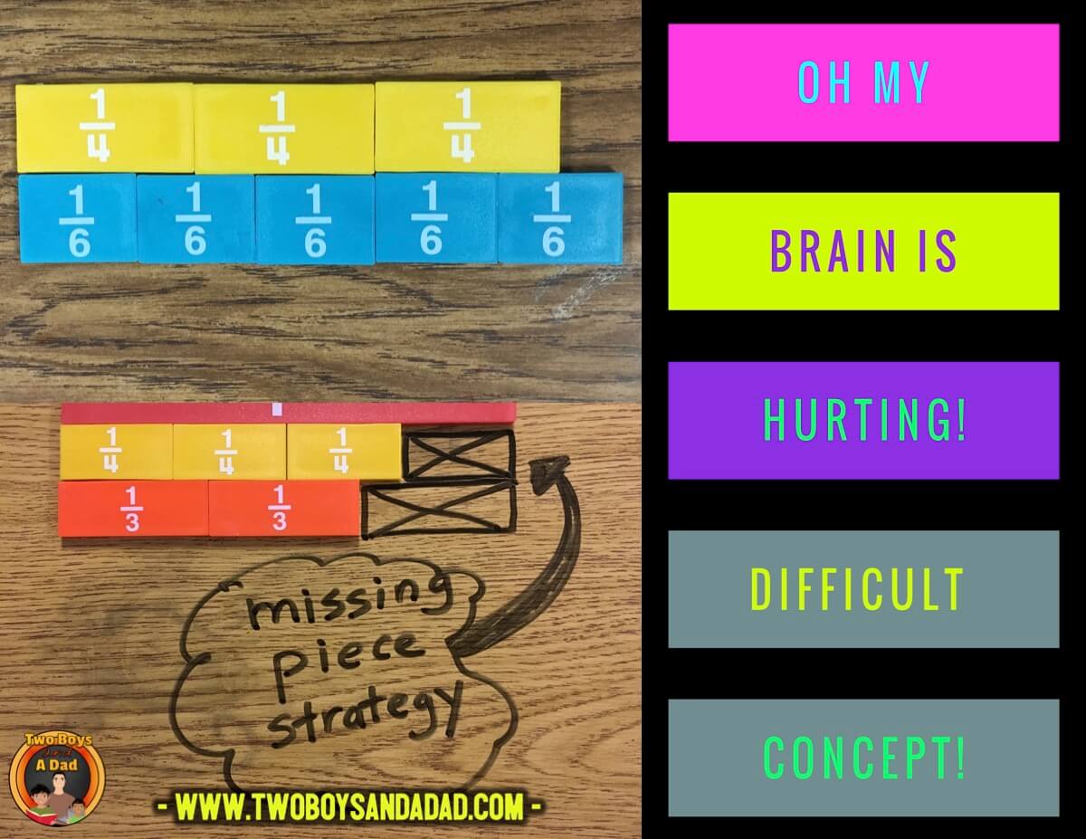 Comparing Fractions with Manipulatives and Math Talk - Two Boys and a Dad