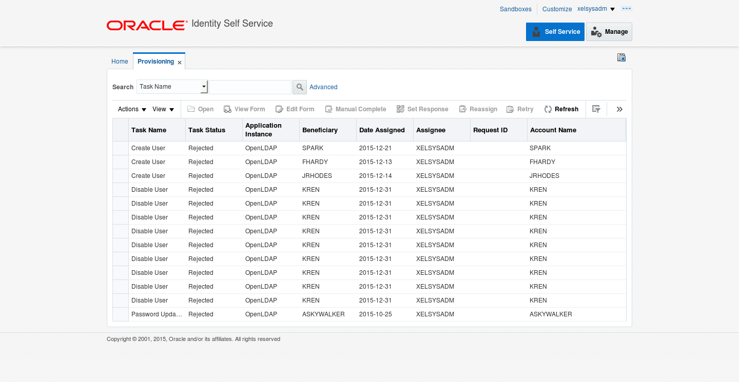 Oracle Stack: OIM API: Manual Complete Provisioning Tasks