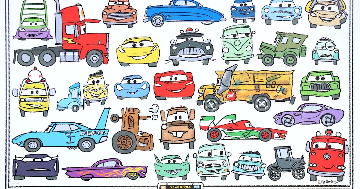 Dan the Pixar Fan: D23 Expo 2019 Exclusive Cars Lithogragh (Art by Bob ...