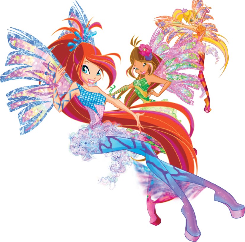 Nuevas imágenes de Bloom, Stella y Flora Sirenix 2D con nuevas poses ...
