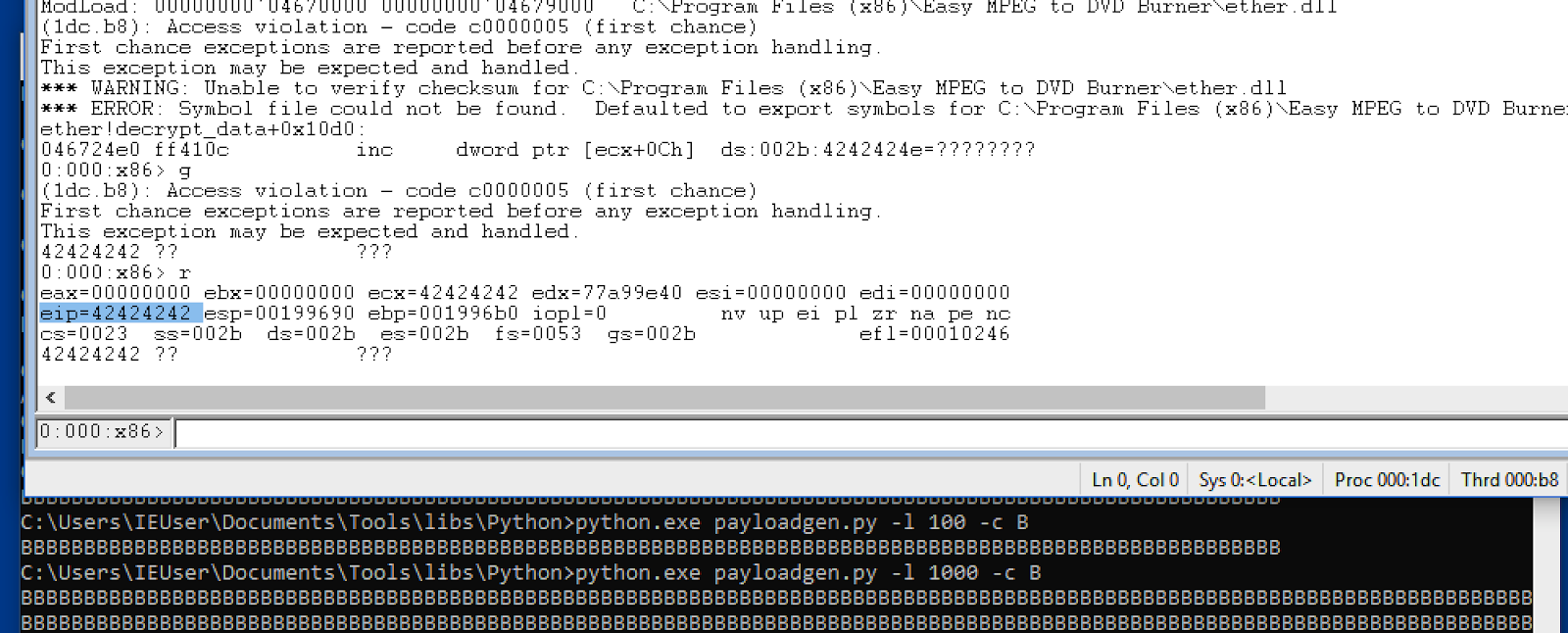 Windows Exploit Development (primer II) : Corrupting Structured Exception Handling and ...