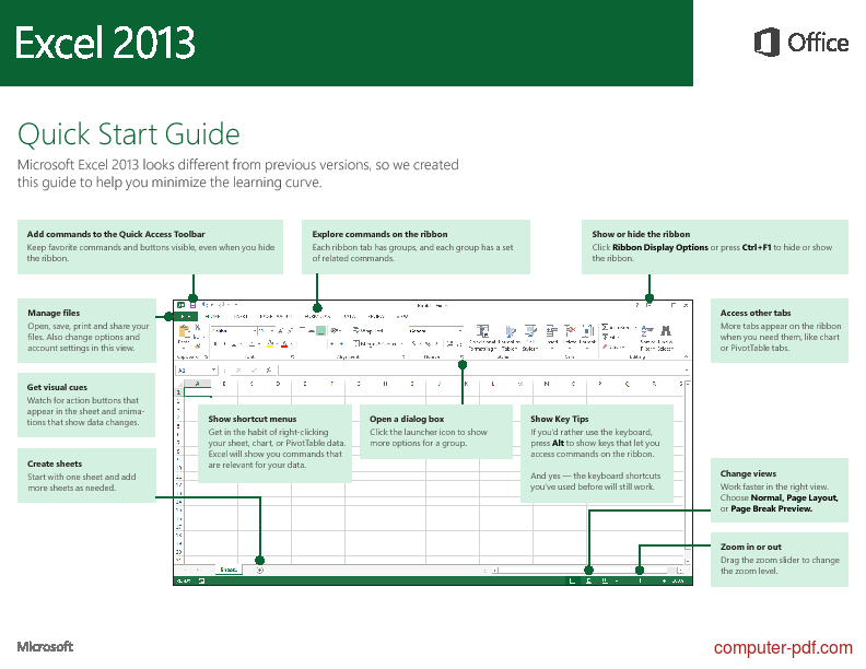 Excel 2013 Quick Start free PDF - KING OF EXCEL