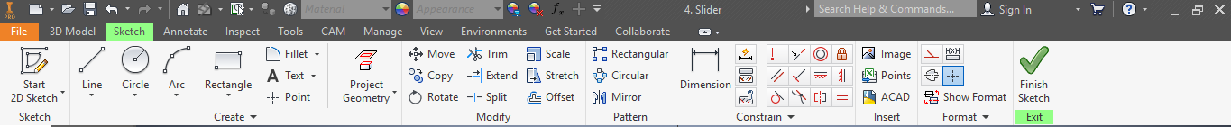 Ribbon Tab Autodesk Inventor Profesional 2019 - Materi Soal