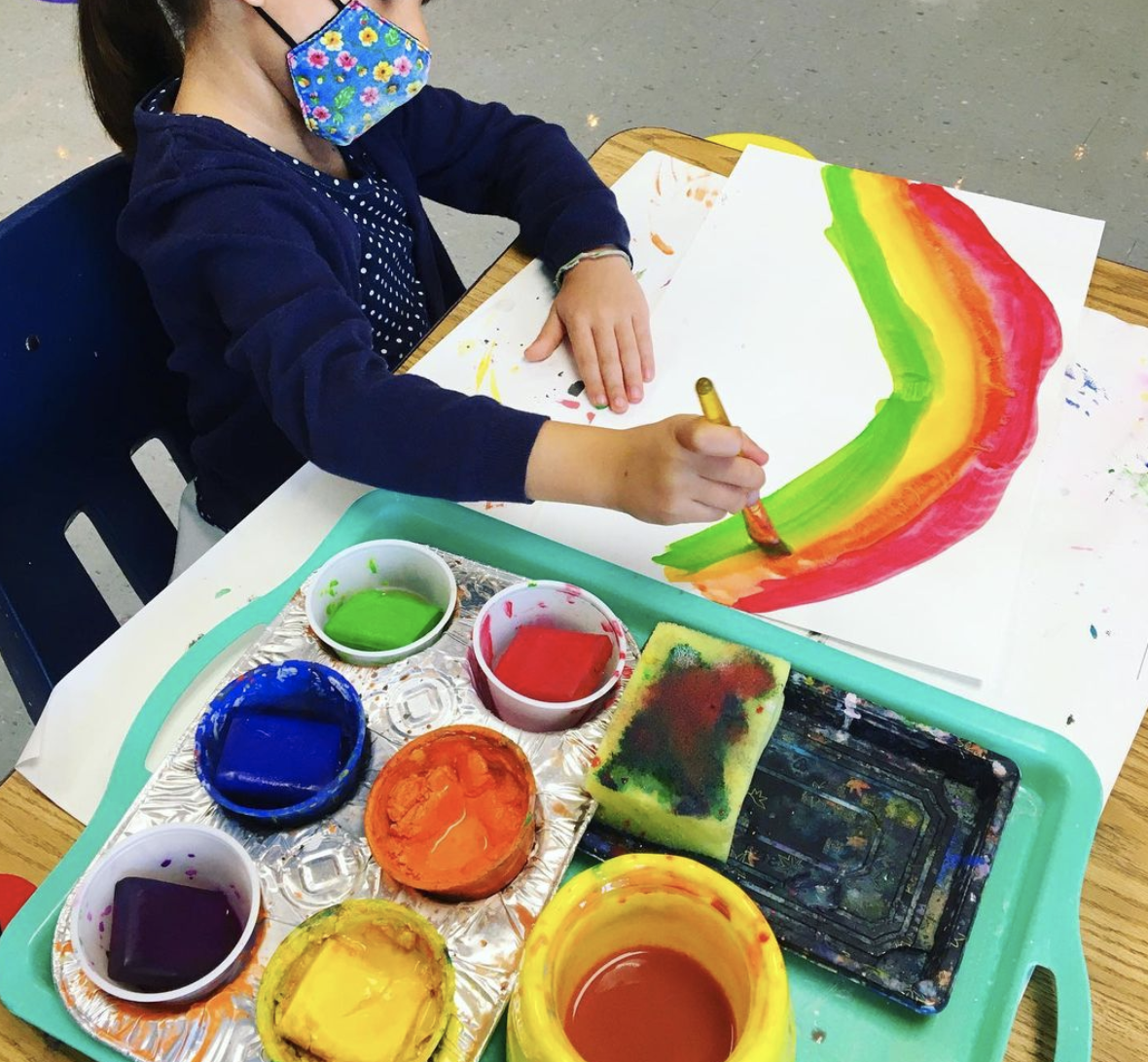 Cassie Stephens: kindergarten art lesson