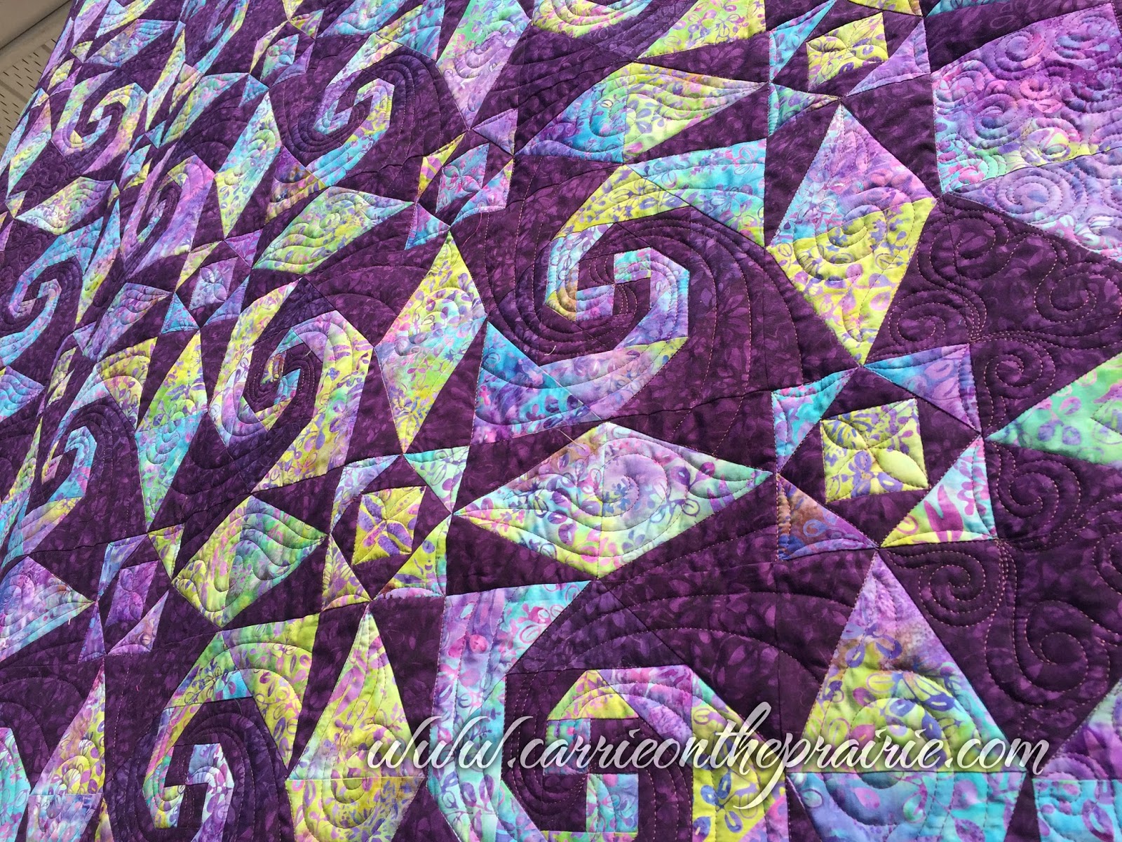 Carrie On The Prairie: Joy's Snail Tail quilt