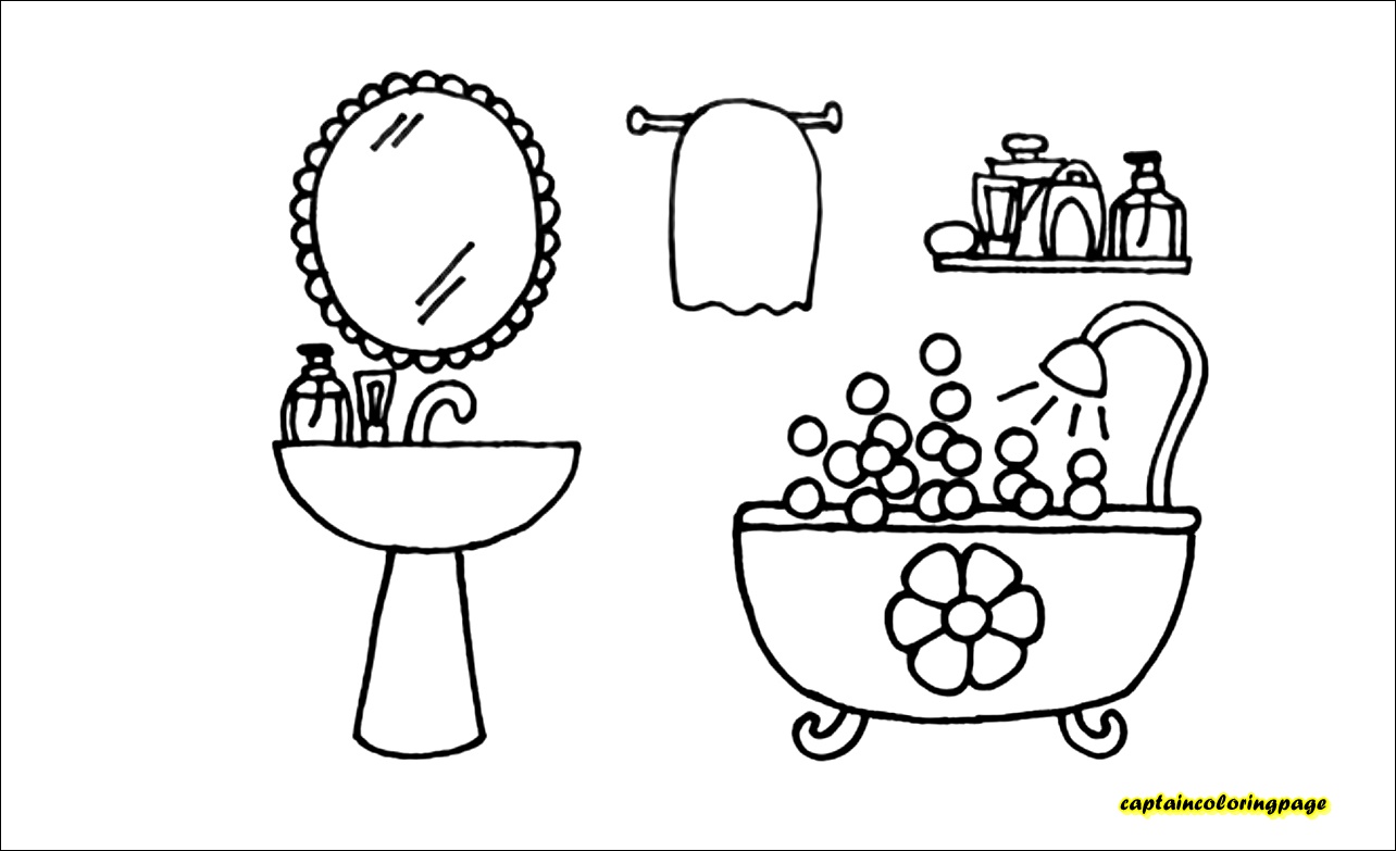 Bath Time Coloring Page Coloring Coloring Pages
