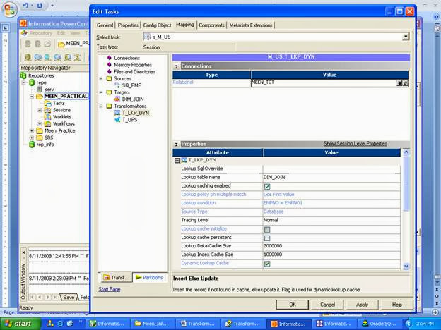 DYNAMIC LOOKUP WITH UPDATE STRATEGY IN INFORMATICA