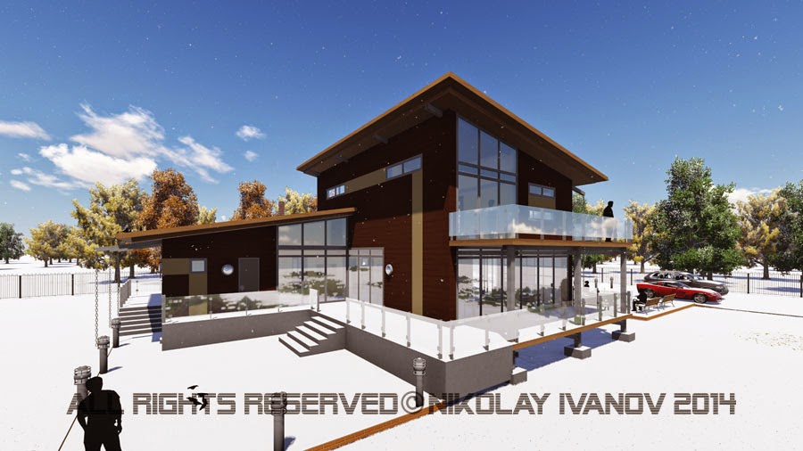 Telescopic Modular Building: Telescopic Modular Building-House in the snow