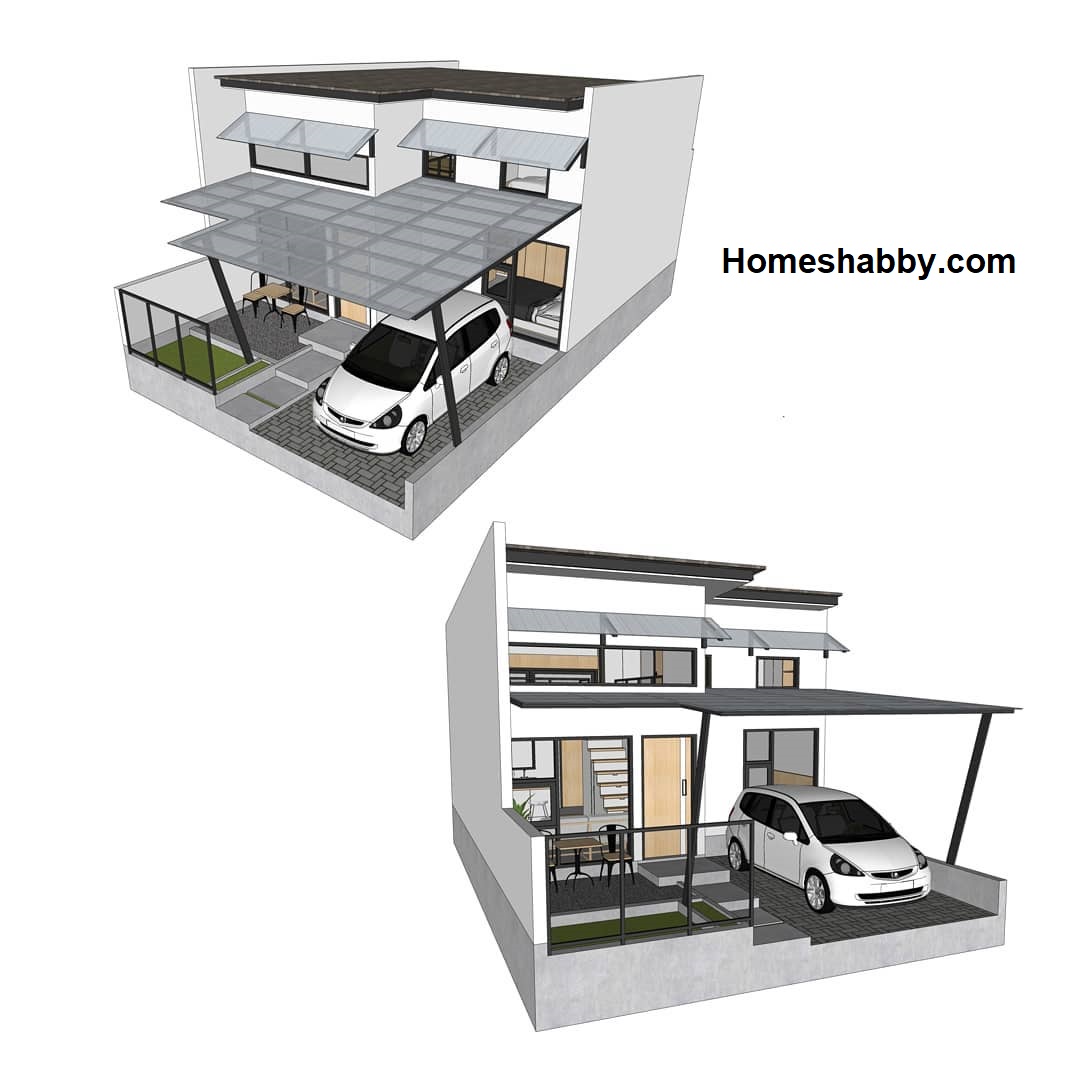 Desain Rumah Minimalis Split Level dengan Luas Bangunan 40 Meter ...
