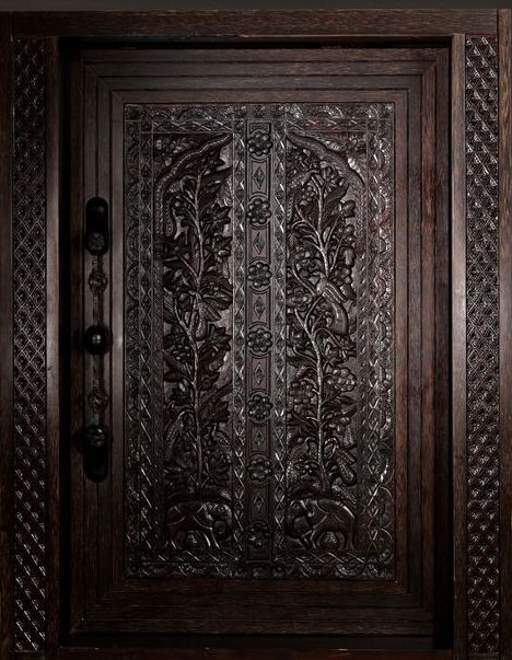 Stunning Solid Dark Brown Wood Door Designs – Engindaily