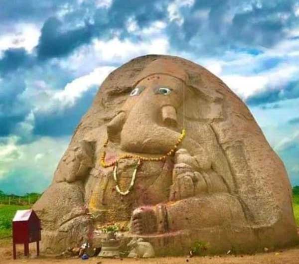 25 Feet High Ganesha Carved On Single Rock – Avancha Village ...