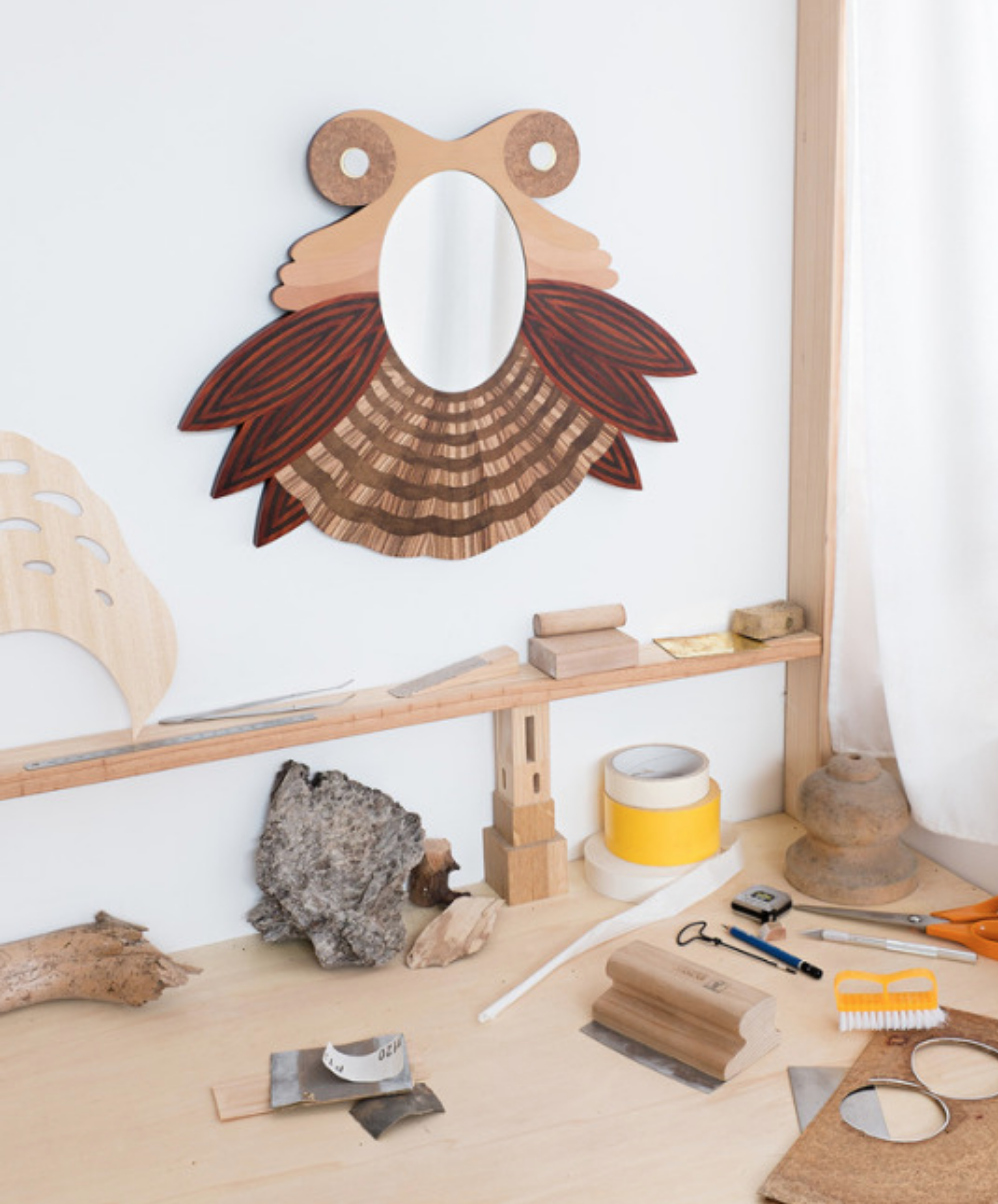 Furniture and wood shavings: Juliette Binet