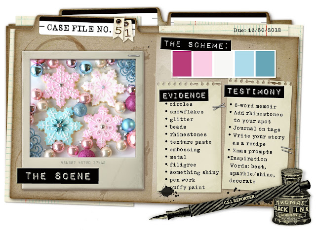 Little Scraps of Magic: Beautiful Christmas Tree {CSI Case File No. 51}