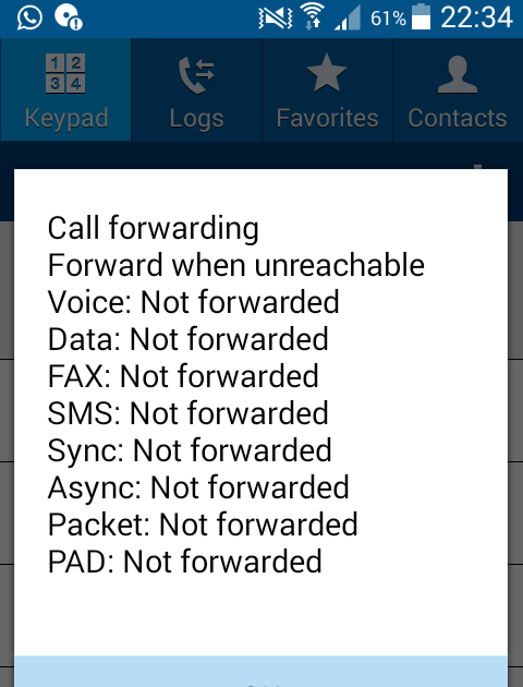 CALL FORWARDING( KU FORWARD SIMU )