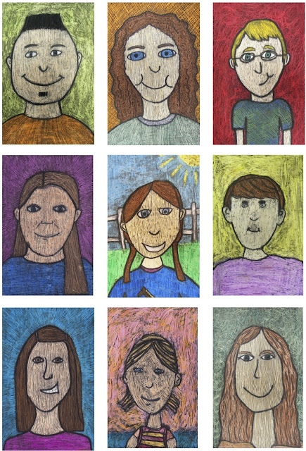 The Rolling Artroom: Self Portraits 4th-6th Grade