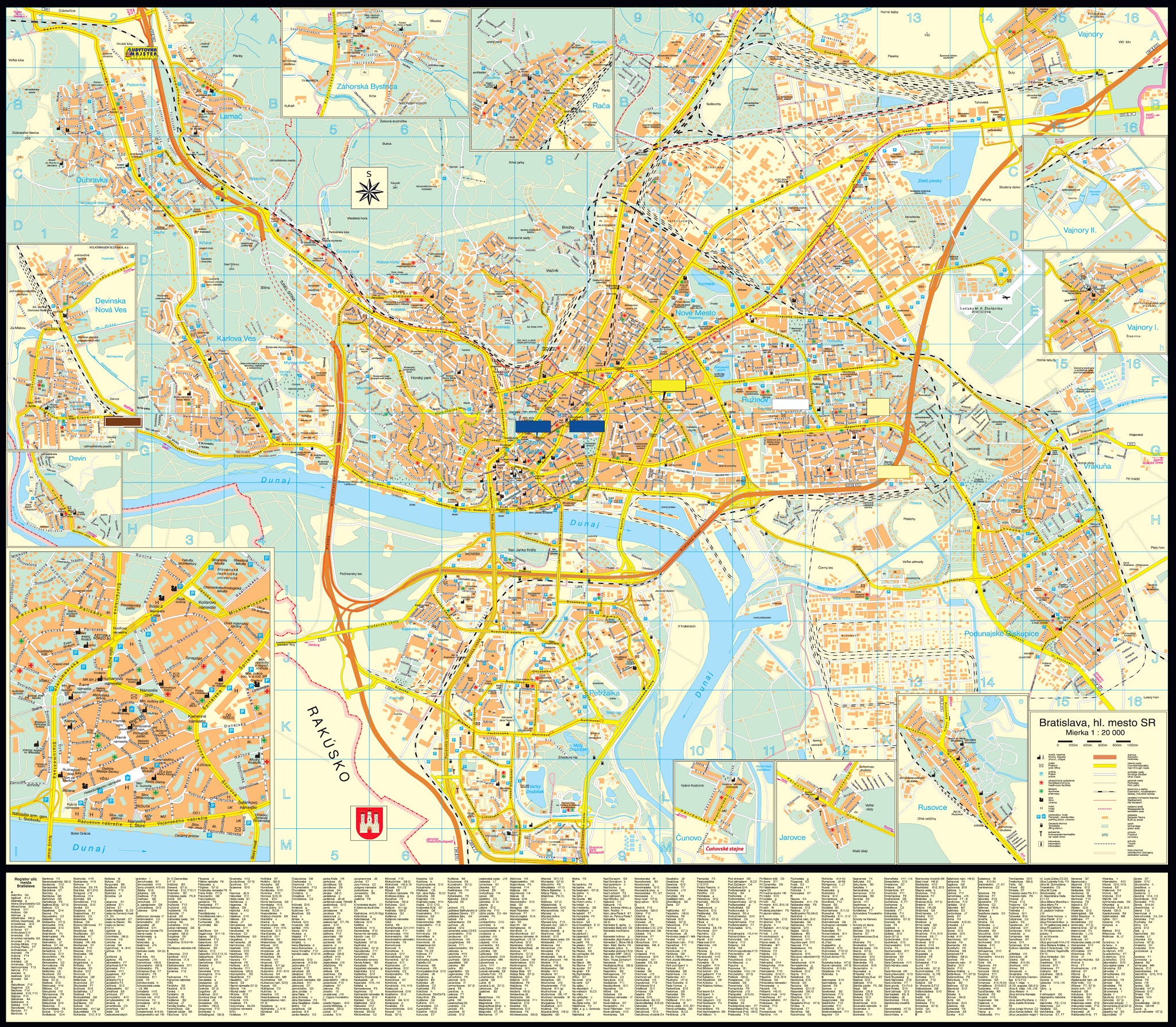 Bratislava blog: Mapa Bratislavy