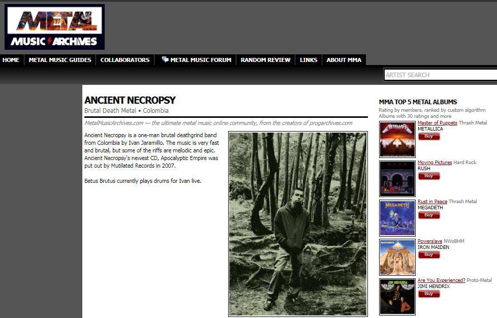 Ancient Necropsy Official Website