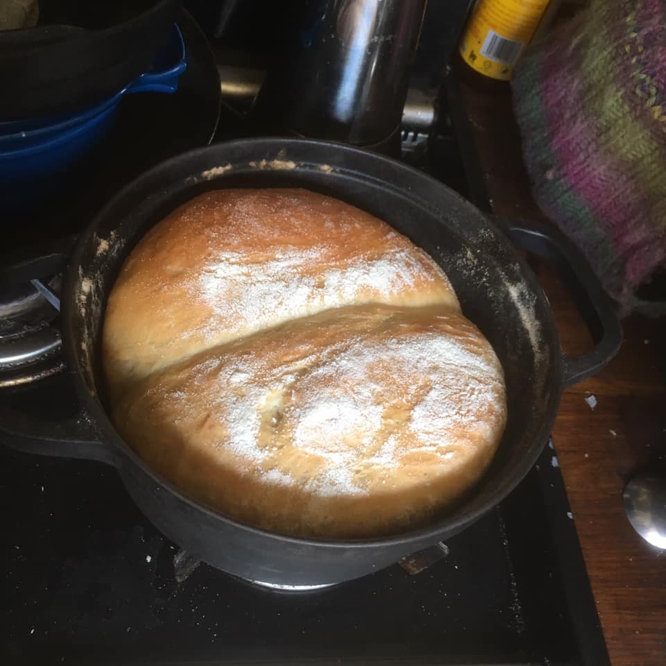 upside down in cloud: cockle bread