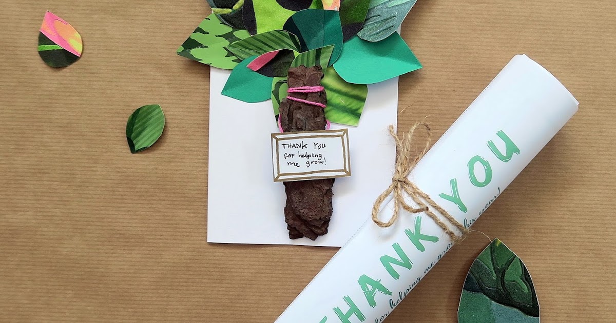 Mixed media tree teachers card + FREE printable | mamaisdreaming ...