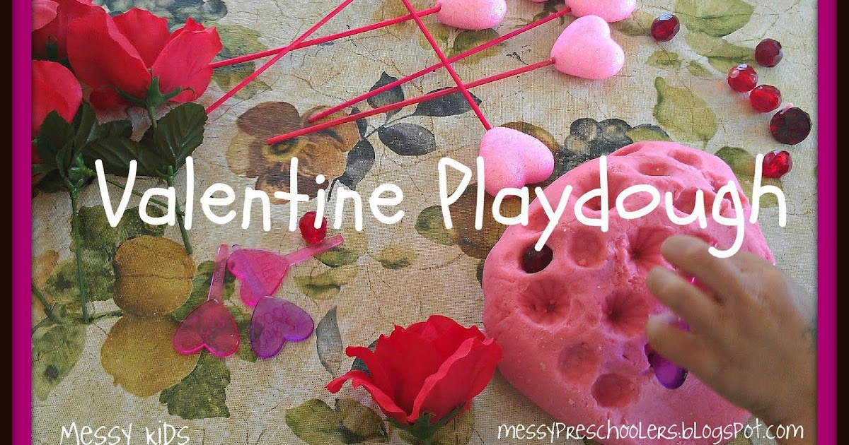 Messy Kids: Valentine Playdough