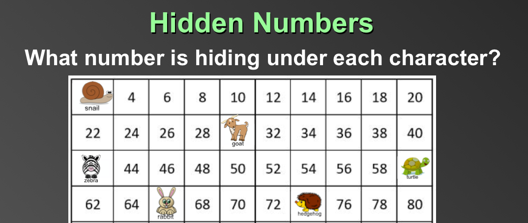 MathSnack: HIDDEN NUMBERS: Build Mathematical Reasoning Using ...