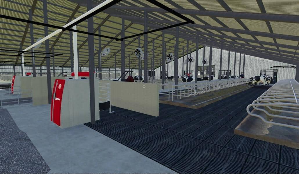 FS19 Big Cow Shed v1.0 - FS 19 & 22 USA Mods Collection