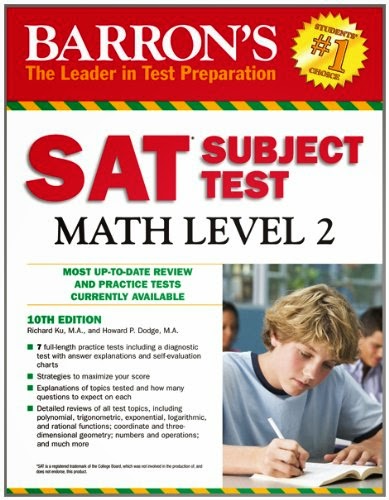 THE BEST PREP BOOKS: Best SAT Subject Test: Mathematics 2 Prep Books