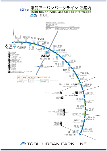 東武アーバンパークライン （東武野田線） 路線図