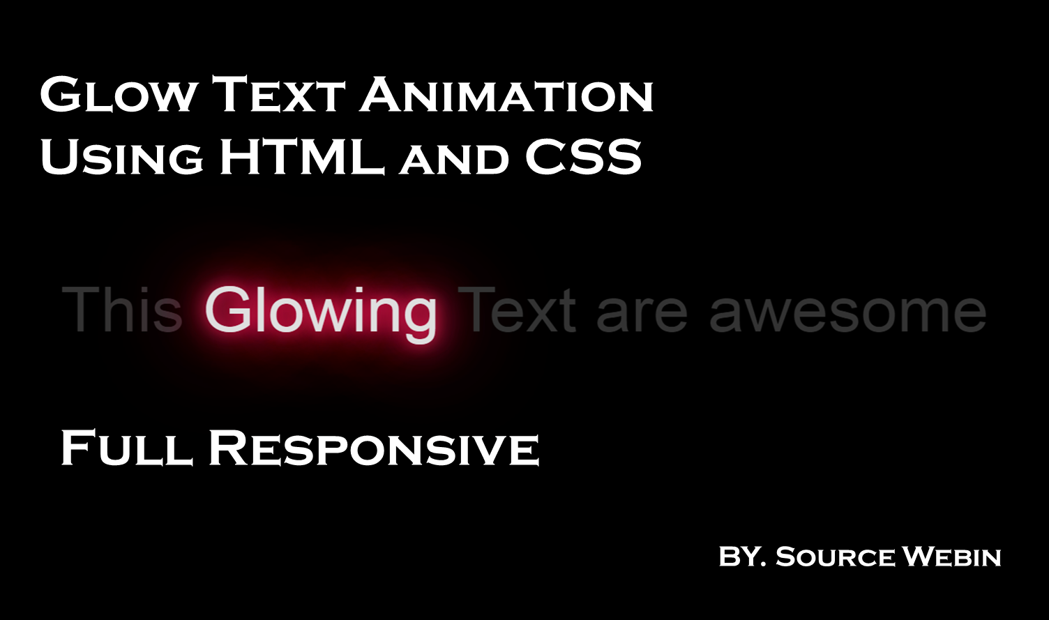 Glow Text Using HTML and CSS