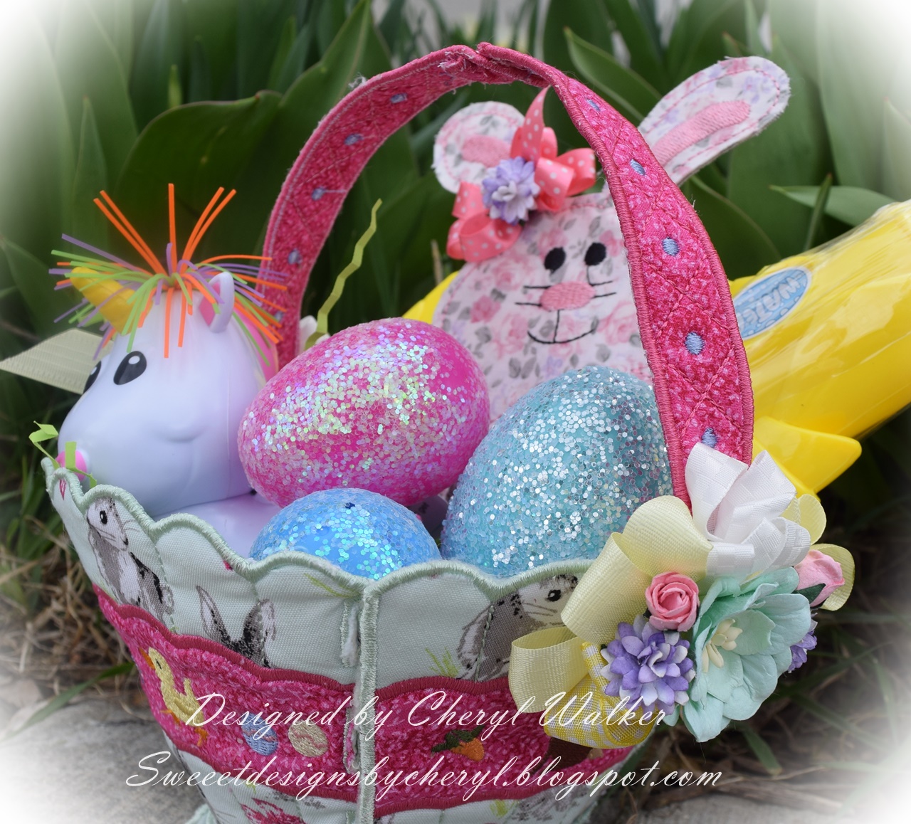 Really Reasonable Ribbon Blog: Easter Basket Decorated with Ribbon and ...