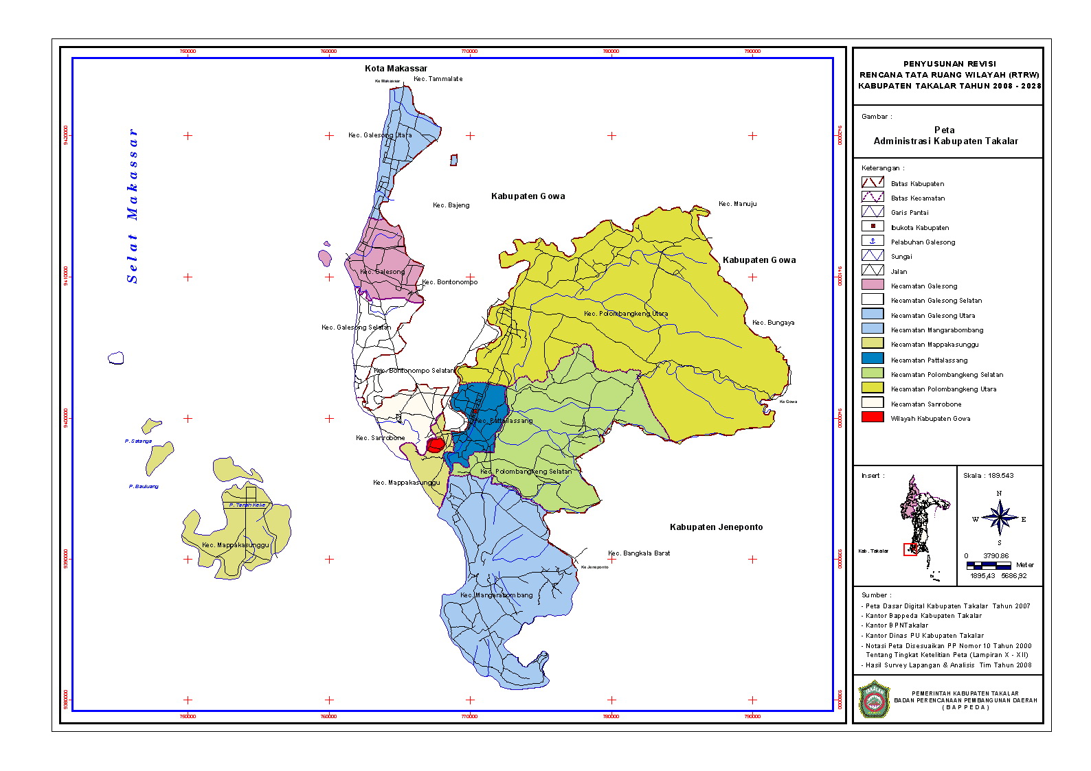 Peta Kabupaten Takalar