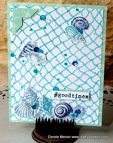crafty goodies: Try It Tuesday ~ more sea shell cards!