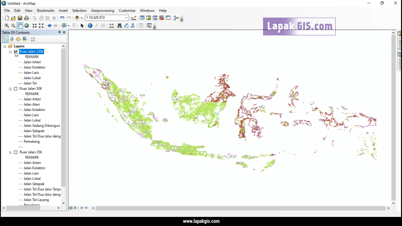 Data Shapefile Jalan Indonesia Terlengkap Gratis - Lapak GIS