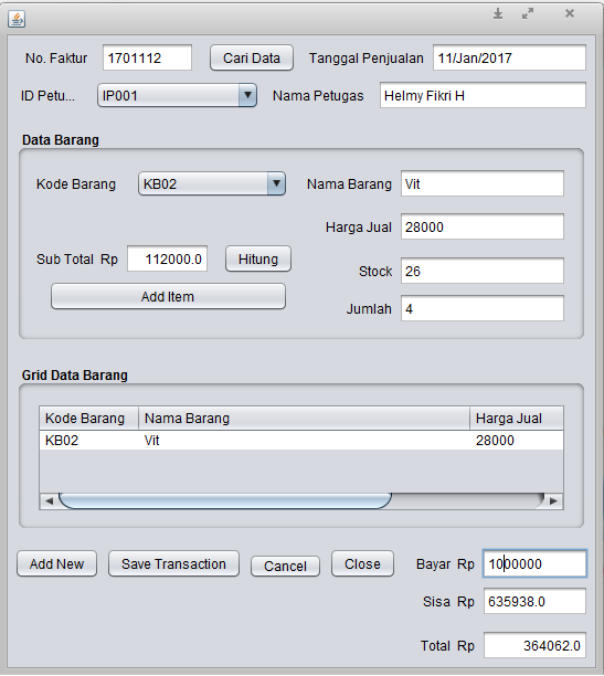 Membuat Desain Form Data Penjualan Dengan Netbeans - helmyntest