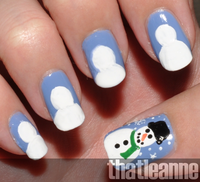 thatleanne: Snowman Nail Art How To!