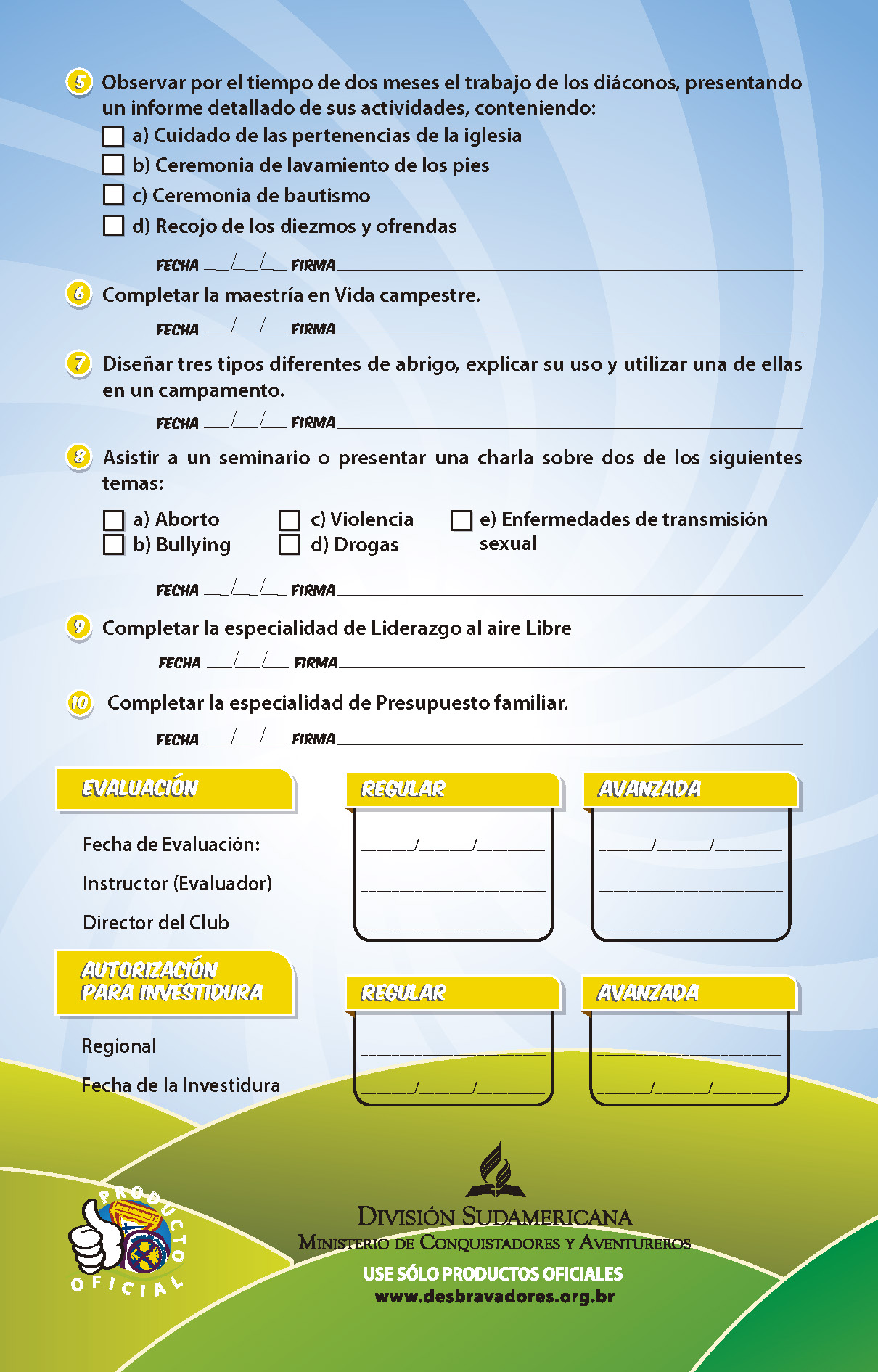 Tarjeta de Clase Guía | Oficial - CLUB ADRIEL