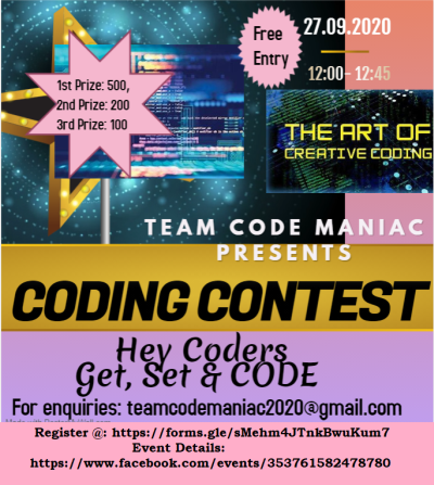 National Level Coding Contest - Scholastic World - Contests for Indian ...