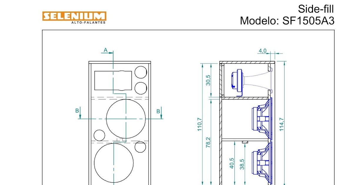 Planos para bafles y cajas acústicas: Side Fill
