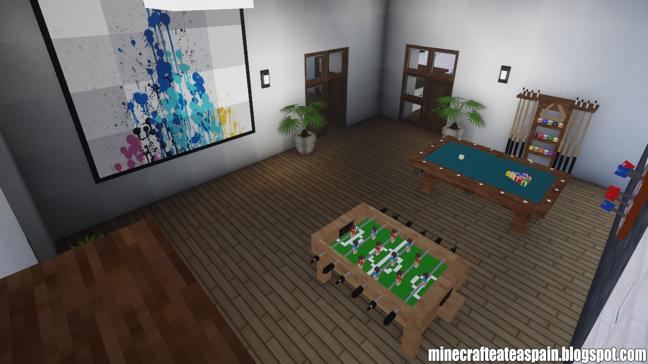 Casa Moderna en Minecraft con jardín, por Minecrafteate.