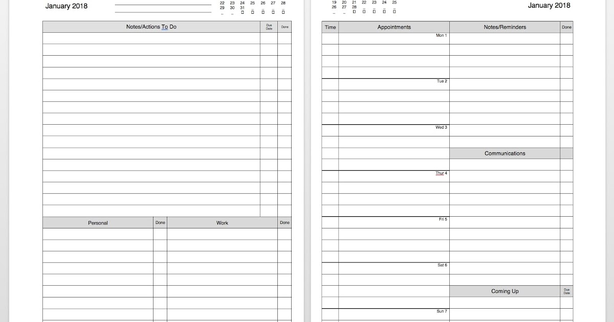 Philofaxy: Diary Inserts for 2020