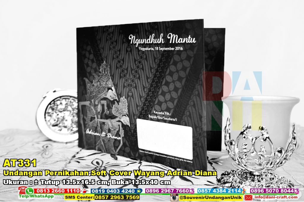 Undangan Pernikahan Soft Cover Wayang Adrian Diana | Souvenir Pernikahan